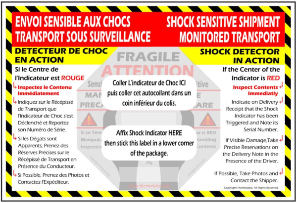 Indicateurs de Choc Transport Thermolabo
